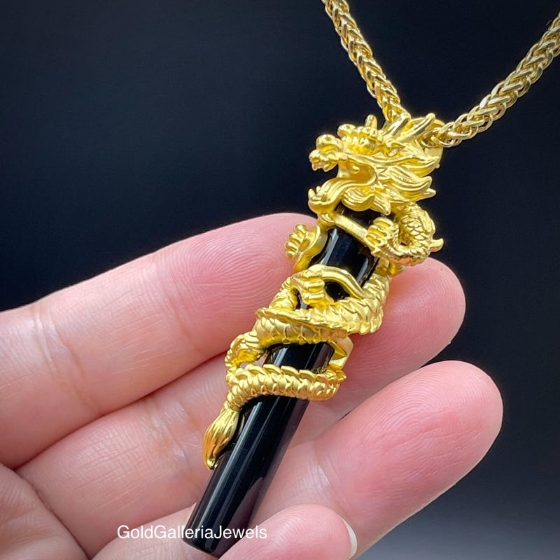 24k Gold Dragon Pendants - Etsy