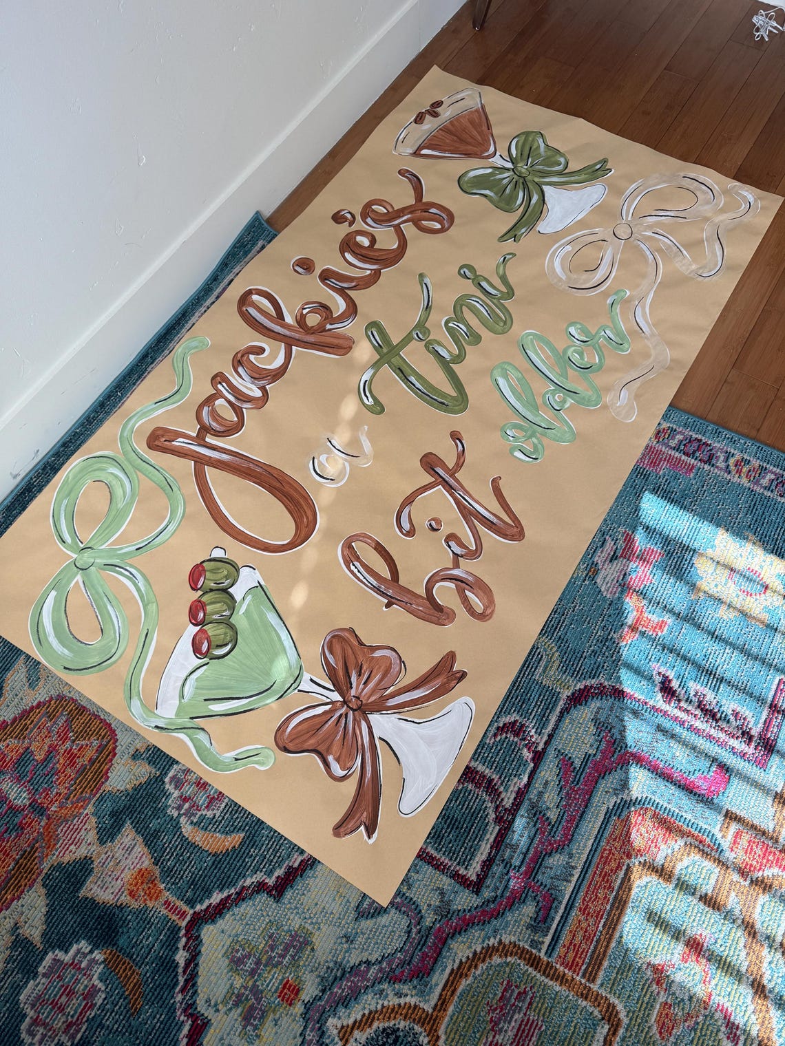 21st Birthday Martini Party Banner: Personalized Craft Paper Sign - Etsy