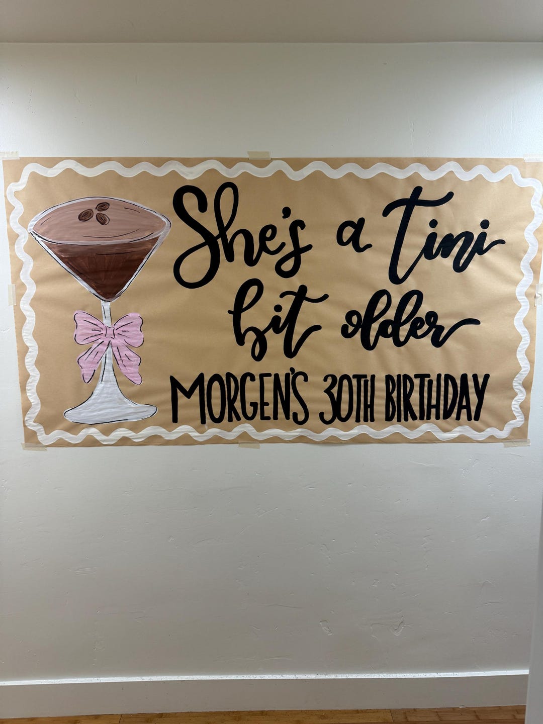 21st Birthday Martini Party Banner: Personalized Craft Paper Sign - Etsy