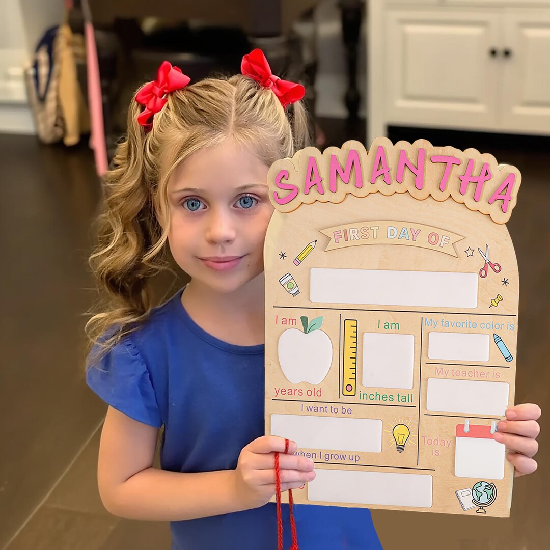 Customized First and Last Day School Sign, Back to School Sign ...