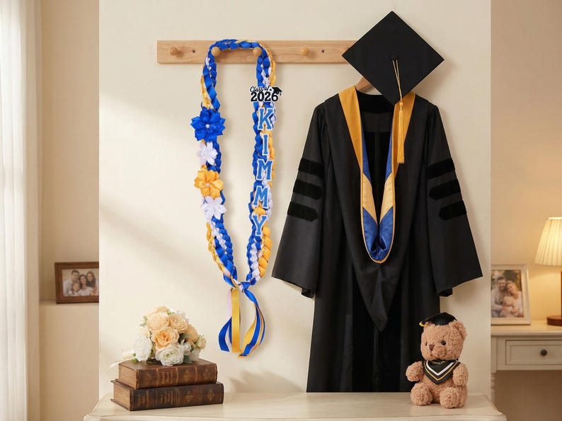 2026 Graduation Lei With Name, Personalized Graduation Lei With Flowers ...