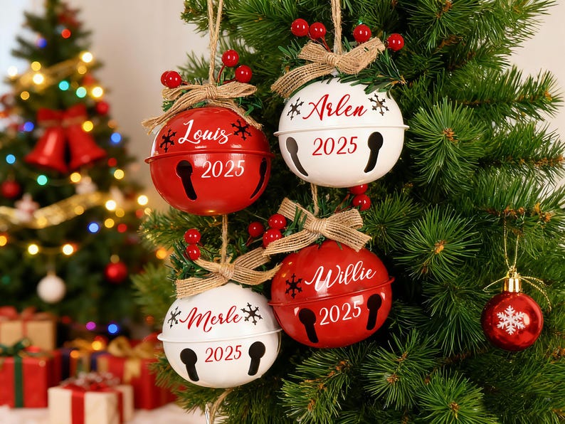 Personalized Christmas Bell Ornament, Custom Holiday Decor - Etsy
