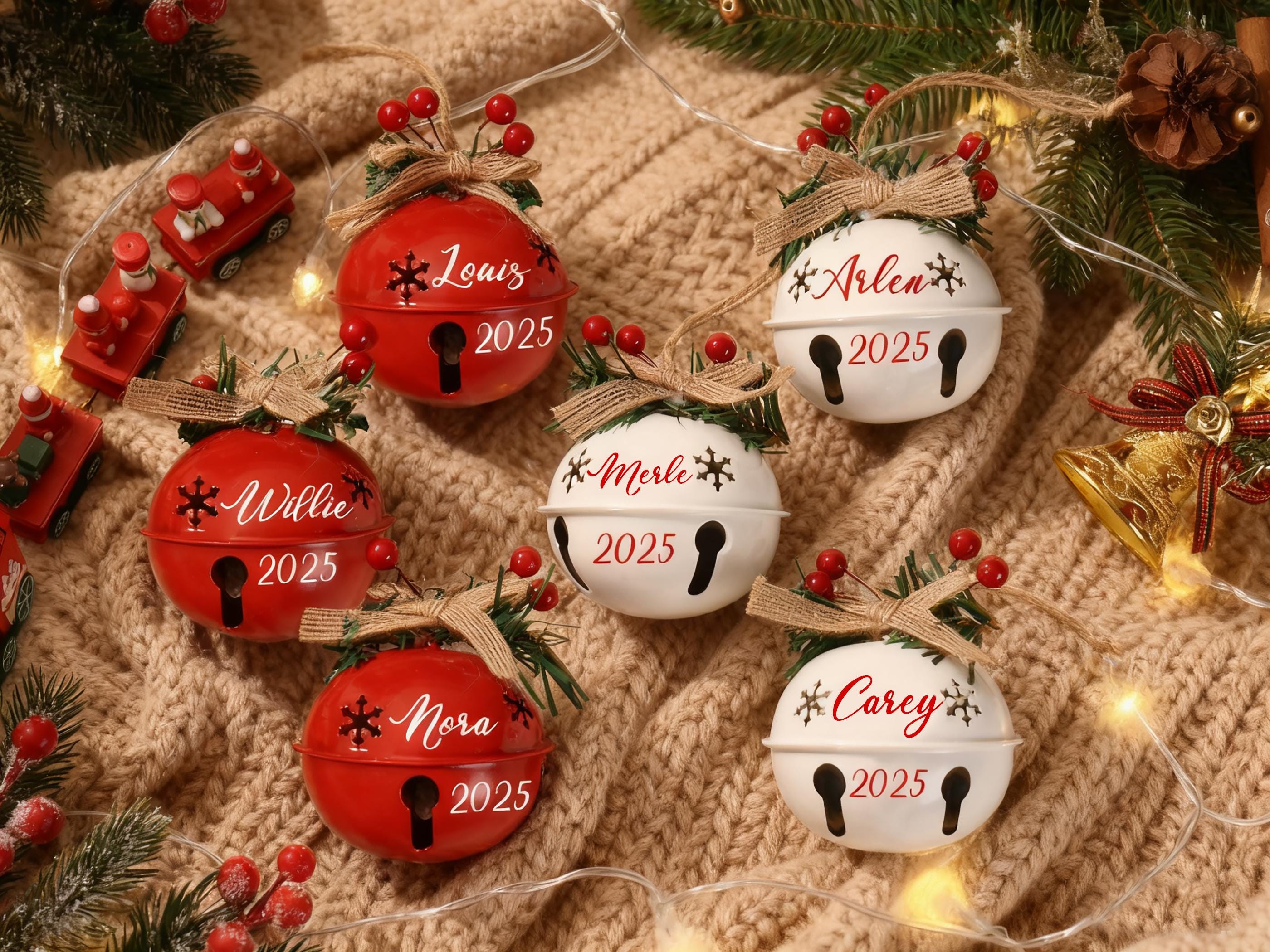 Personalized Christmas Bell Ornament, Custom Holiday Decor - Etsy