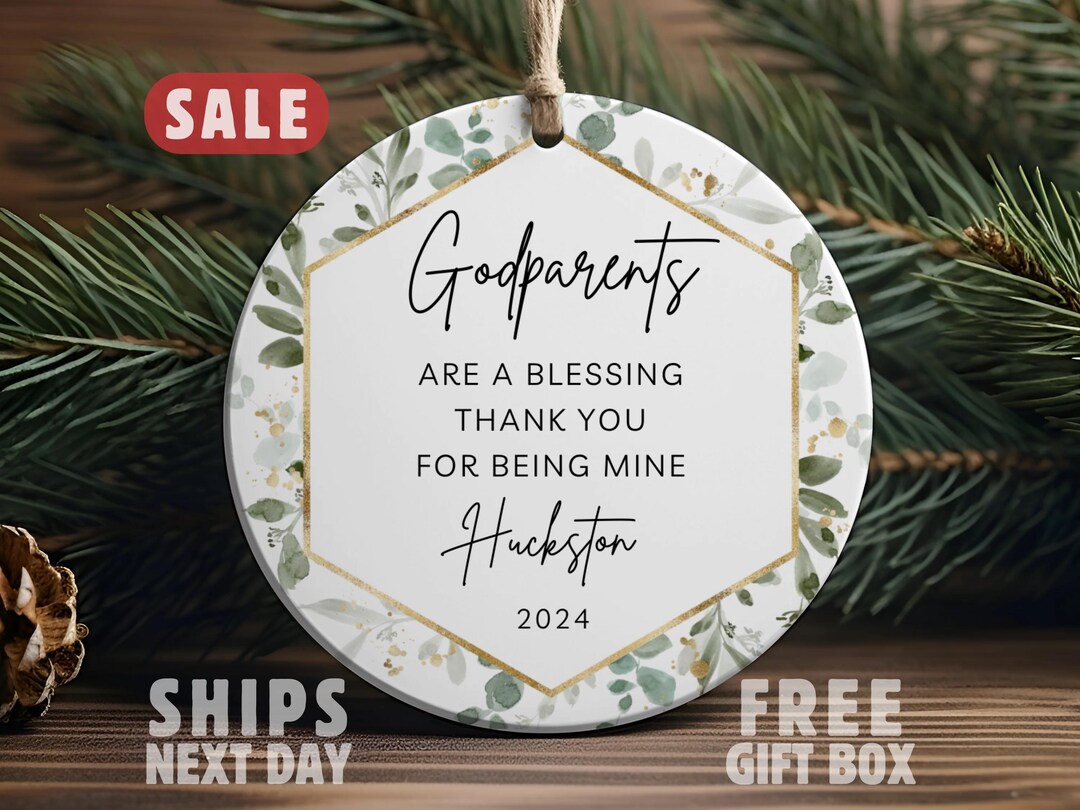 Personalized Godparents Ornament, Personalized Godmother Gift ...