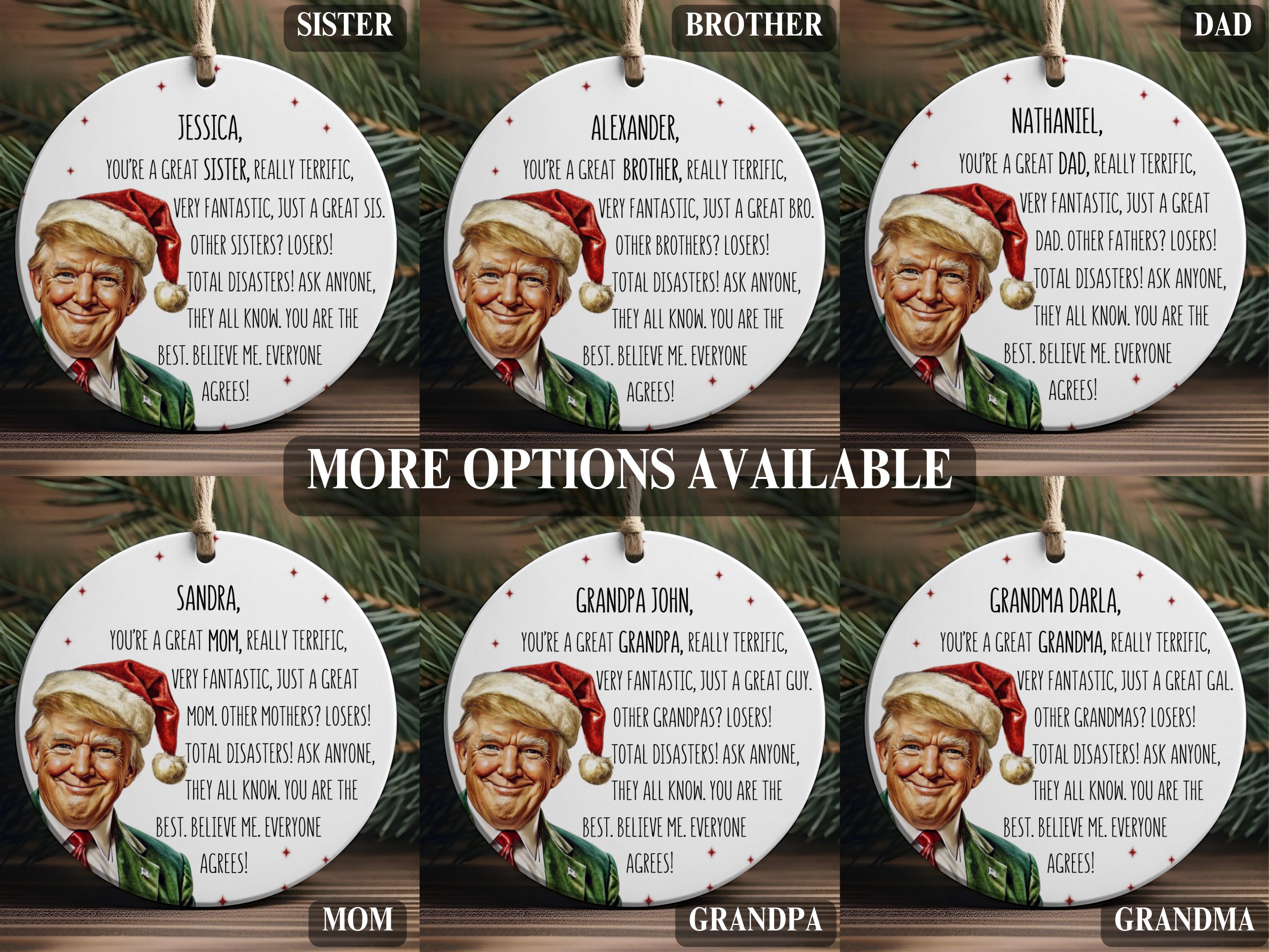 Personalized Trump Friend Ornament, Funny Trump Ornament, Donald Trump ...