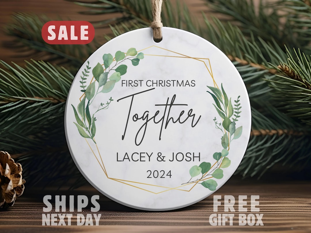 Personalized First Christmas Together Ornament, Couples Christmas ...