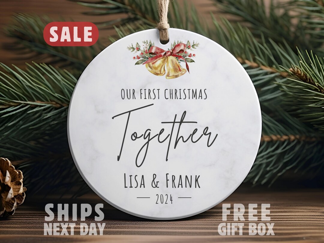 Personalized First Christmas Together Ornament, Couples Christmas ...
