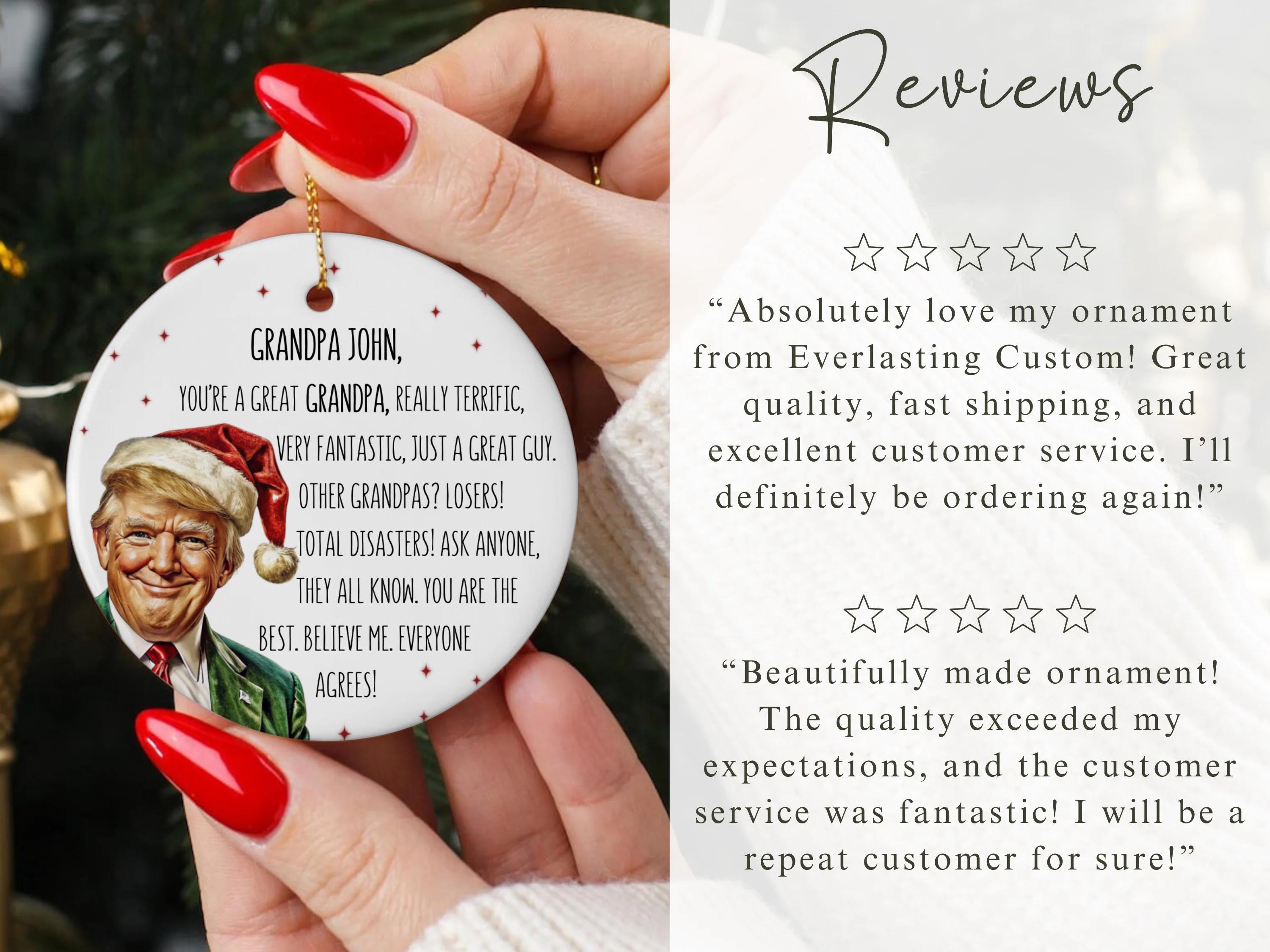 Personalized Trump Grandpa Ornament, Funny Trump Ornament, Donald Trump ...