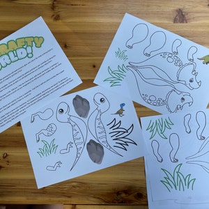 Cute Dinosaur Papercraft Origami for Kids - Etsy