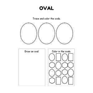 Kindergarten Shape Workbook Digital Download Learn Geometric Shapes for ...