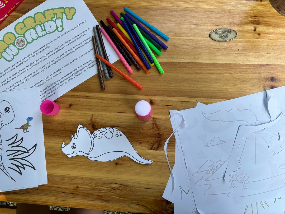 Cute Dinosaur Papercraft Origami for Kids - Etsy