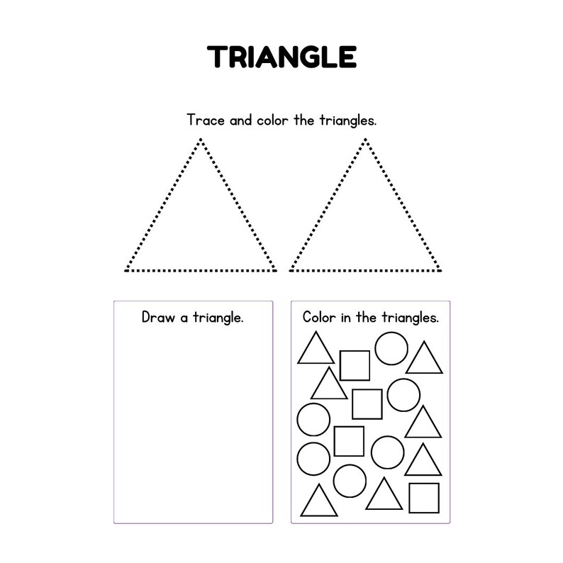 Kindergarten Shape Workbook Digital Download Learn Geometric Shapes for ...