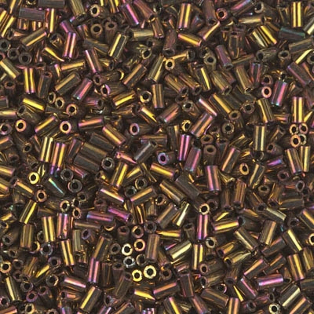 462 Metallic Gold Iris Miyuki Bugle 3mm Bugle Beads BGL1-462 3mm ...