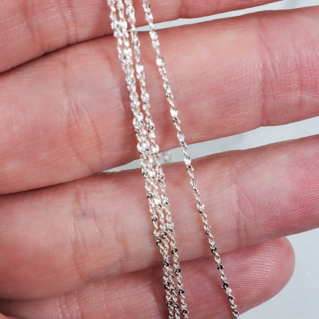 20" 24" Sterling Silver Twisted Serpentine Chain - 20" 24" SS Twisted ...