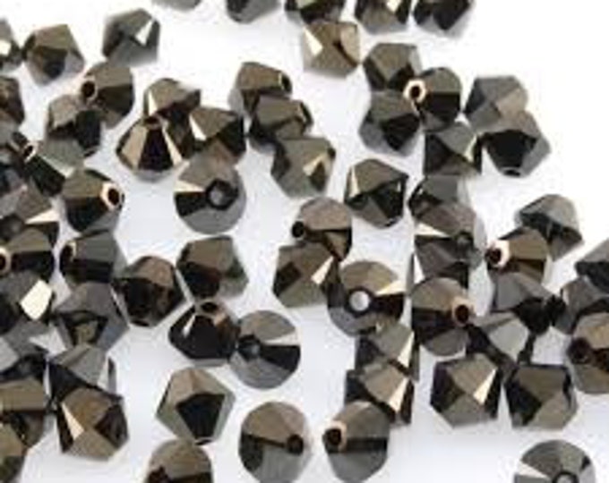 3mm Jet Nut 2x Jet Nut2x Swarovski 5301 5328 Bicone - Etsy