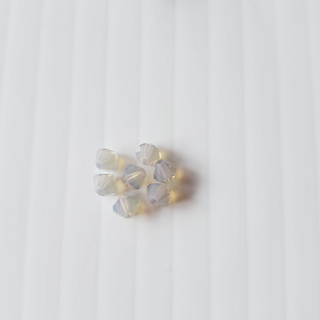 4mm Light Grey Opal Swarovski 5301 5328 Bicone - Swarovski Crystal ...