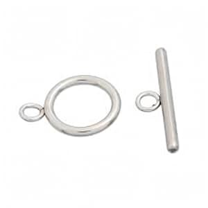 9mm Silver Small Plain Toggle Loop (9mm) and Toggle Bar (12mm) : Silver ...