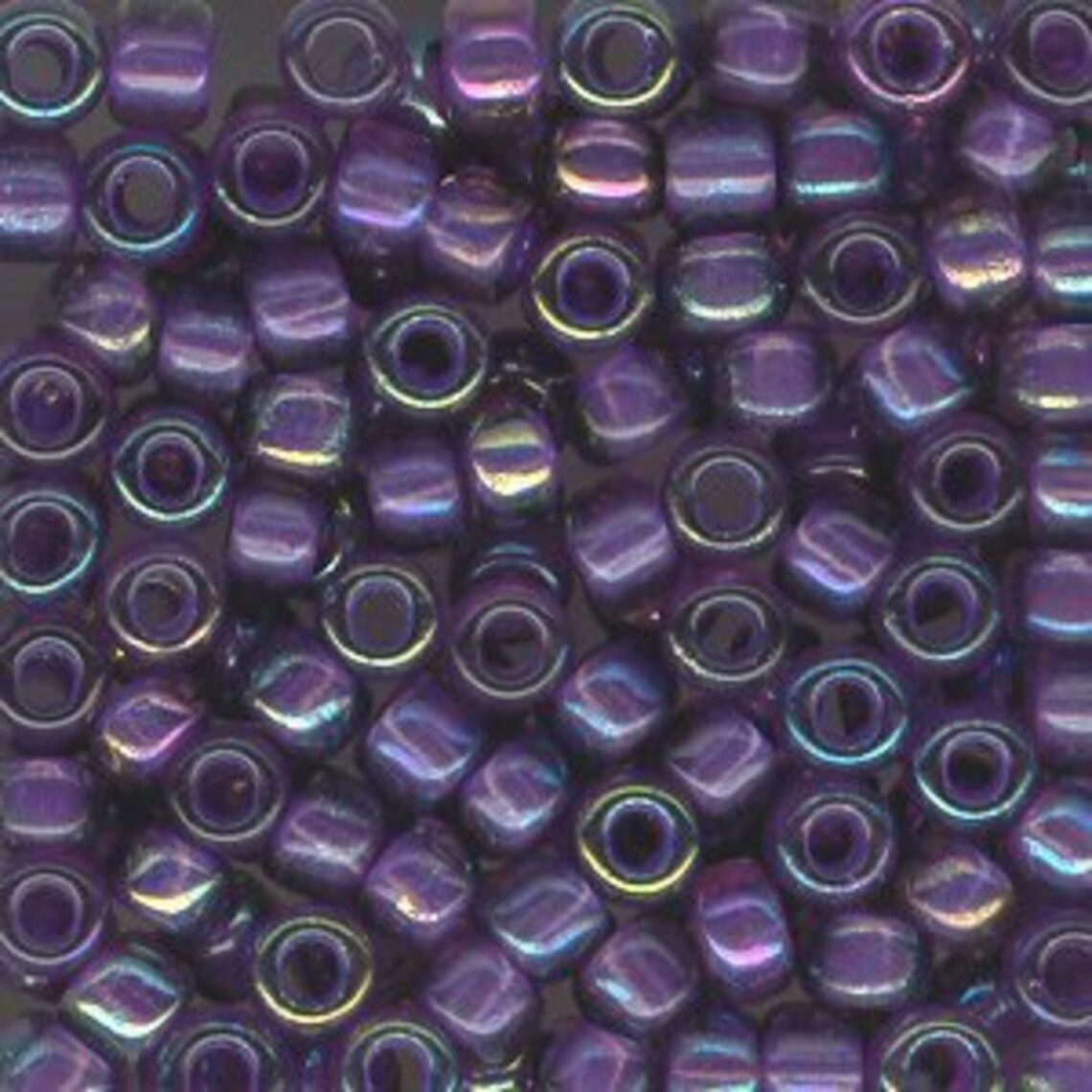 Size 8 8-356B Amethyst Color Lined Lavender AB Glass Seed Bead Amethyst ...