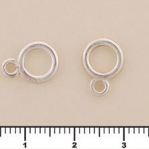9mm Silver Small Plain Toggle Loop 9mm and Toggle Bar 12mm : Silver ...