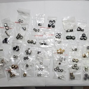 Bulk Lot of Sterling Silver and or Antique Pewter Spacer Beads - Sizes ...