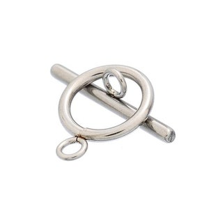 9mm Silver Small Plain Toggle Loop 9mm and Toggle Bar 12mm : Silver ...