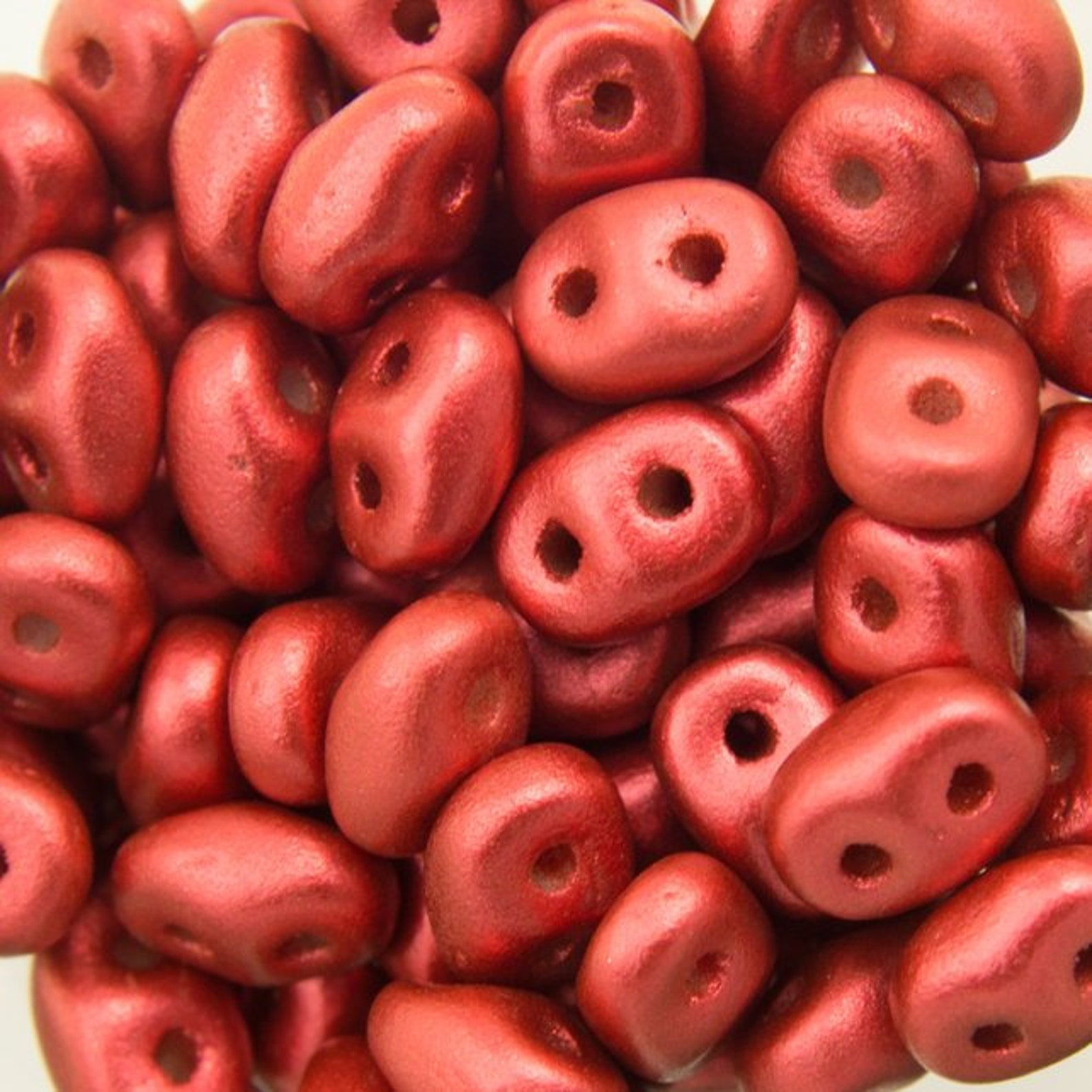 Matte Metallic Lava K0189 Superduo Two Hole 2x5mm Czech Glass Bead Sold ...