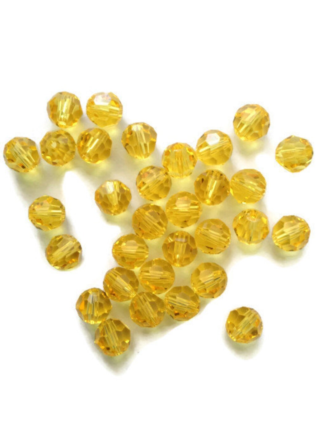 6mm 5000 Round Light Topaz Bead, Swarovski Crystal Passions®, Light ...