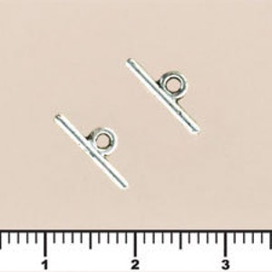9mm Silver Small Plain Toggle Loop 9mm and Toggle Bar 12mm : Silver ...