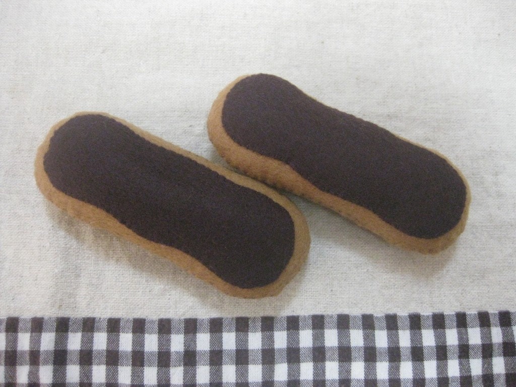 Felt Chocolate Eclair - Etsy