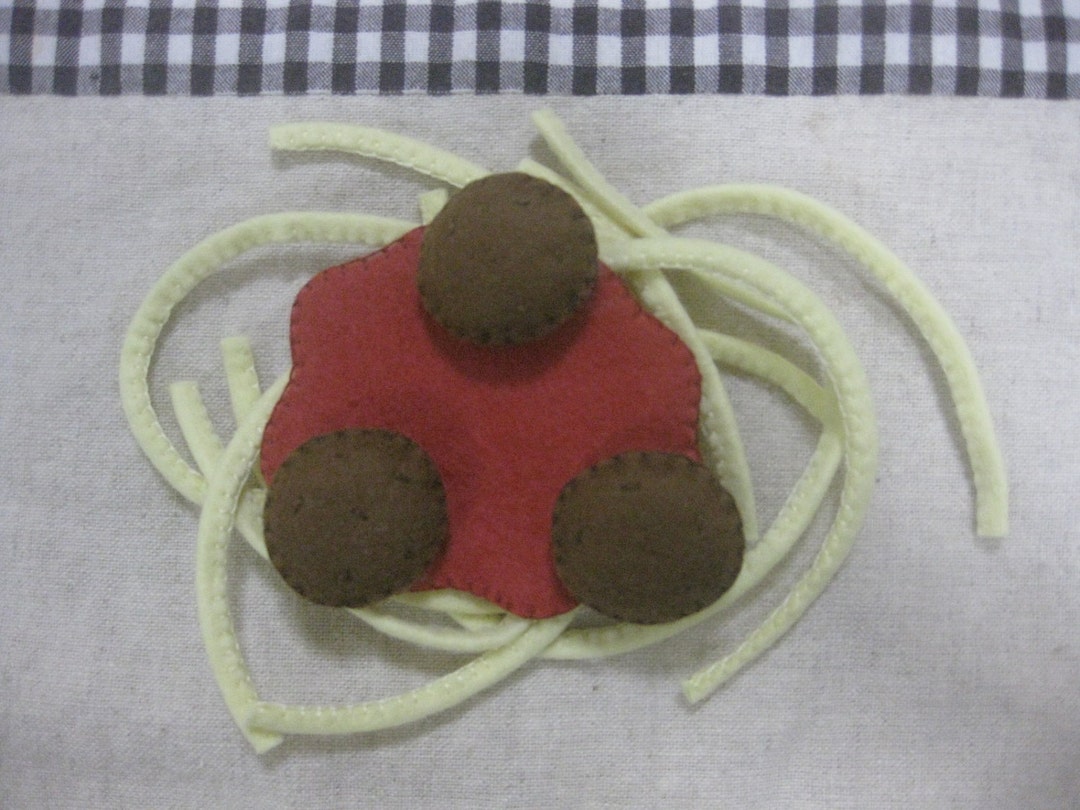 Felt Spaghetti With Marinara Sauce and Meatballs - Etsy