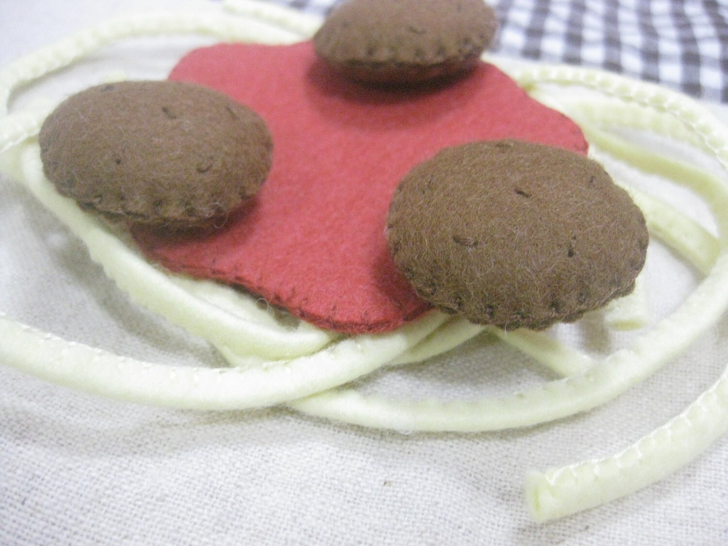 Felt Spaghetti With Marinara Sauce and Meatballs - Etsy