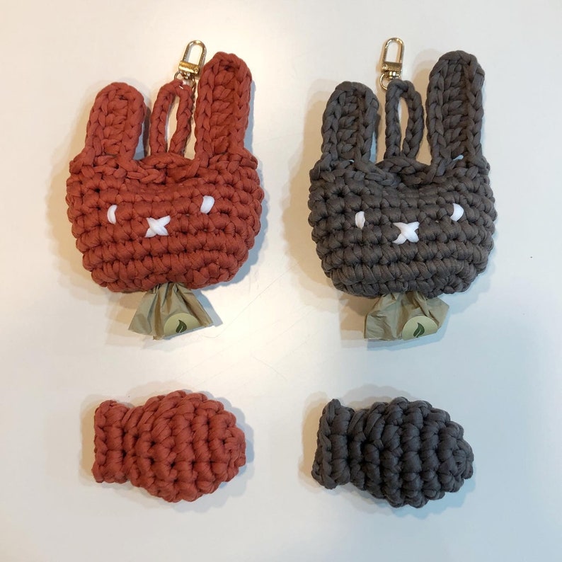 Crochet PATTERN, Miu Rabbit Pouch, Airpods Case, Dog Poop Bag, Pet Toy ...