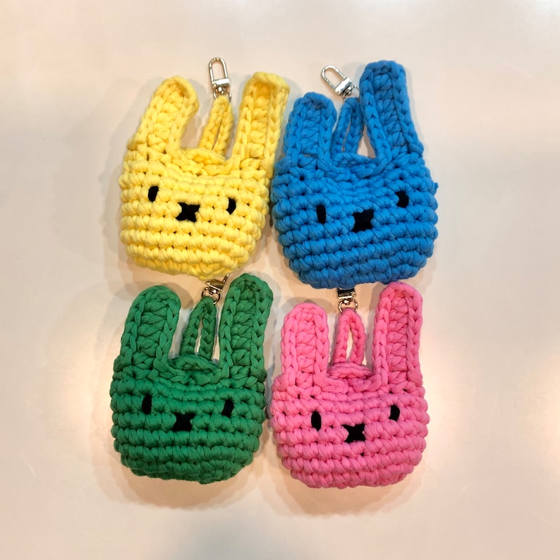 Crochet PATTERN, Miu Rabbit Pouch, Airpods Case, Dog Poop Bag, Pet Toy ...