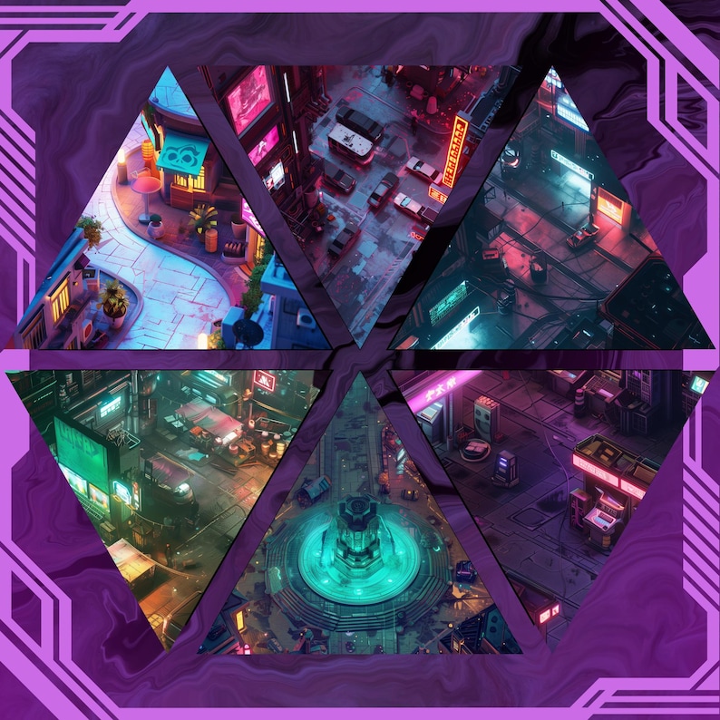 200+ Cyberpunk Battle Maps – Printable RPG & TTRPG Sci-fi Terrain ...