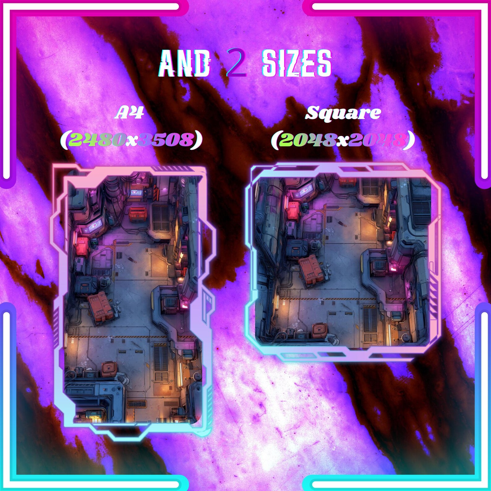 Cyberpunk Interior Battle Maps for DND and VTT | 200+ Sci Fi Futuristic ...