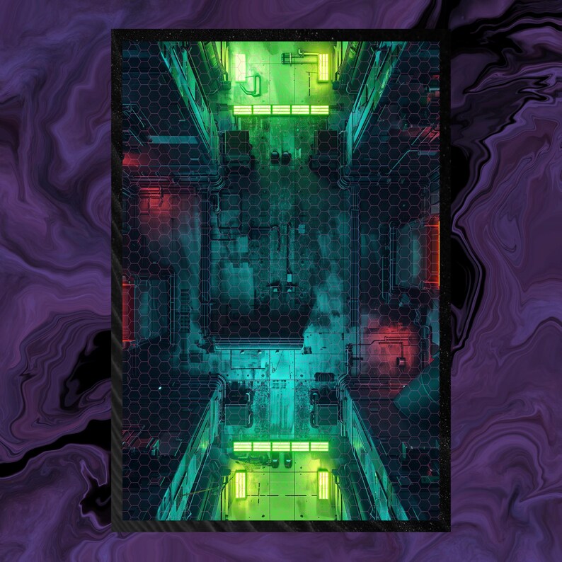 200 High-resolution Cyberpunk Maps - Printable and VTT Battle Maps for ...
