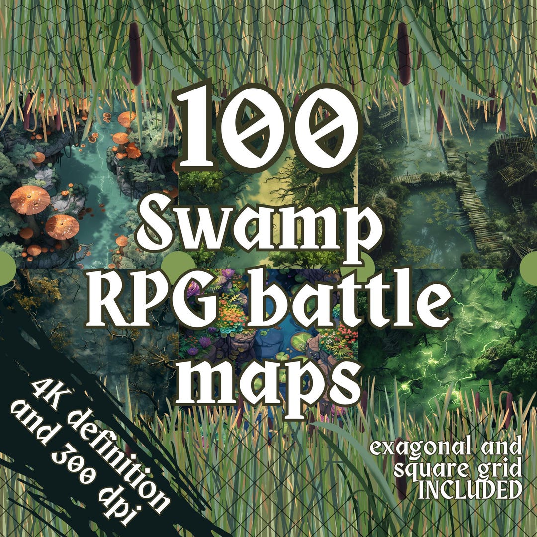 100+ Swamp Battle Maps – Printable & VTT RPG Maps - Etsy Canada
