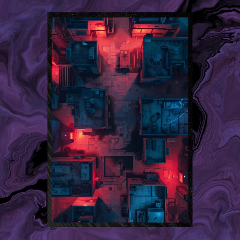 200+ Cyberpunk Battle Maps – Printable RPG & TTRPG Sci-fi Terrain ...
