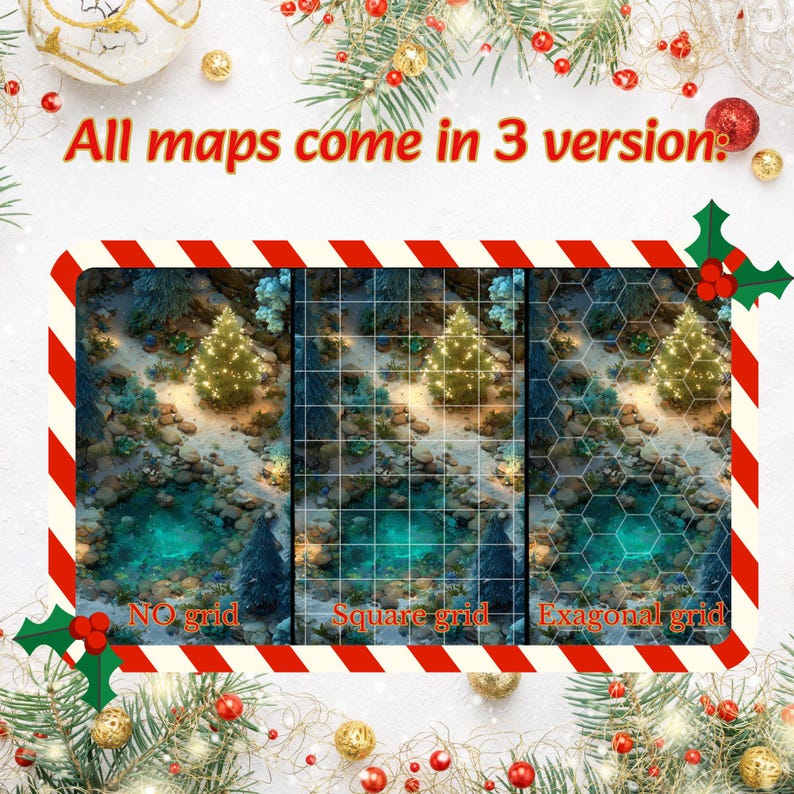 200 High-resolution Christmas Maps – Printable and VTT Battlemaps for ...