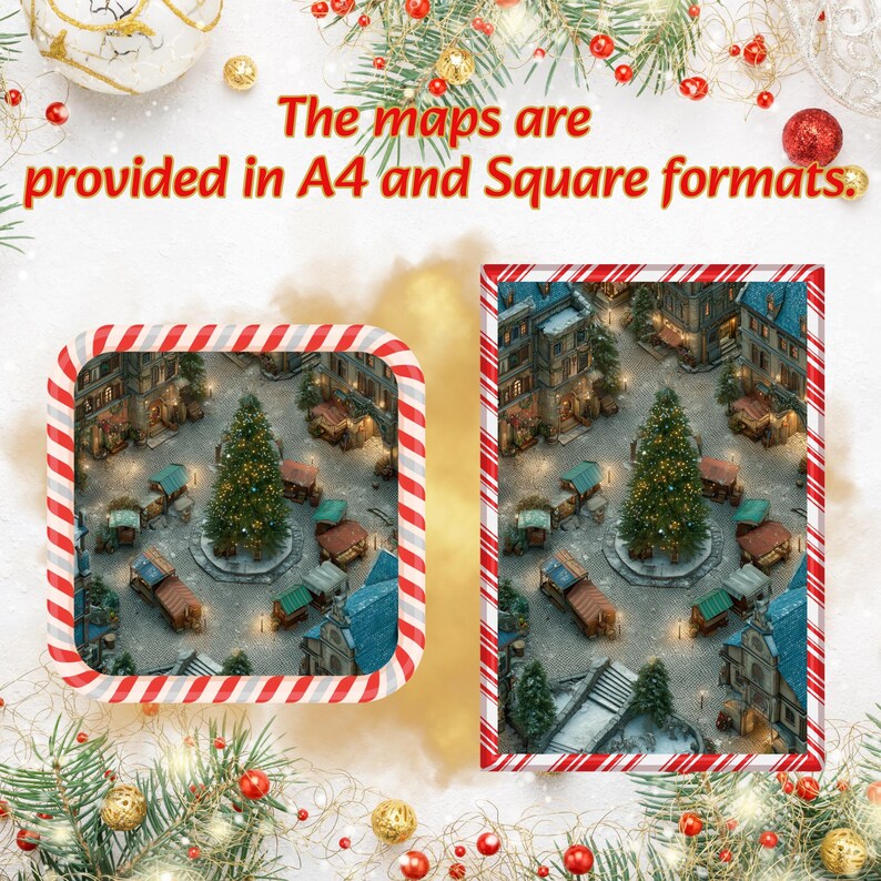 200 High-resolution Christmas Maps – Printable and VTT Battlemaps for ...