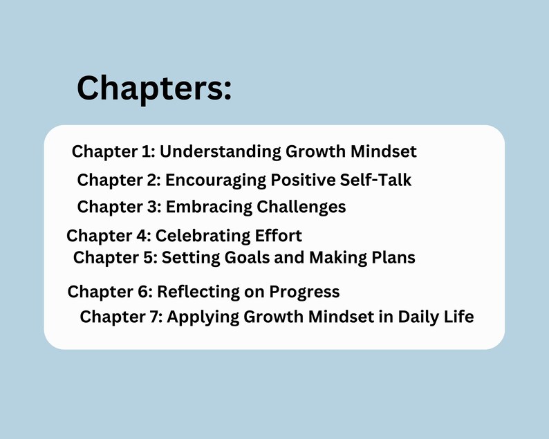 Growth Mindset Printable Workbook for Both Parents and Kids Parenting ...