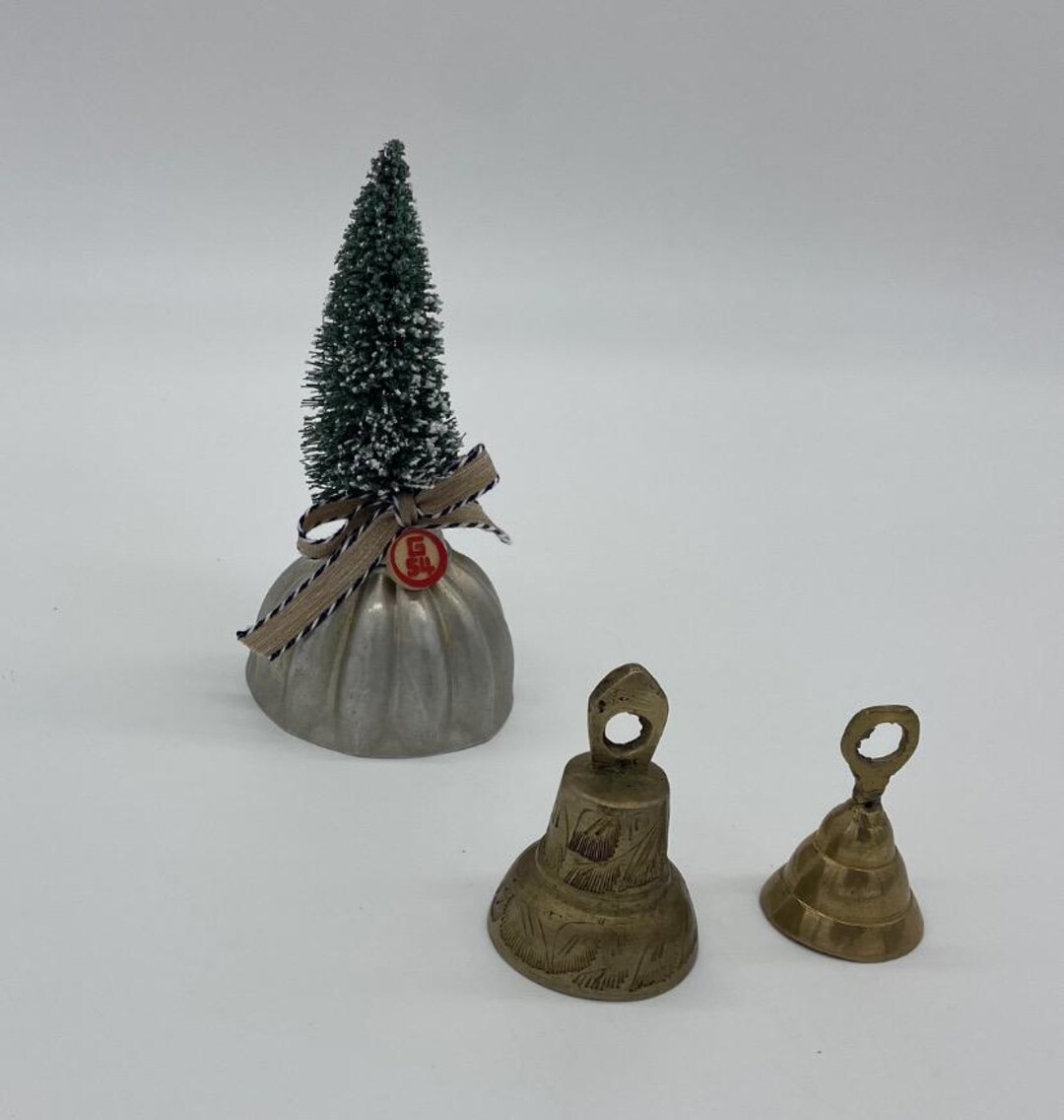 Vintage Brass Bell Rustic Bell Small Mid Century Bell Primitive Tiny ...