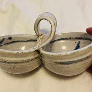 Studio Pottery Divided Condiment Bowl Modern Rustic Boho Cottagecore ...