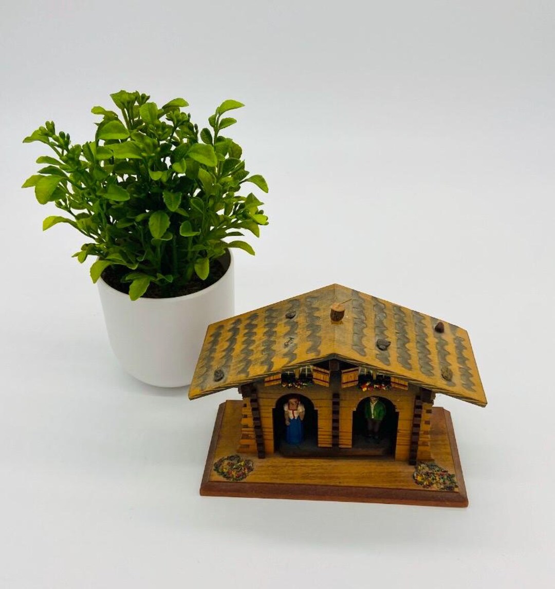 Vintage Swiss Weather House Chalet Rustic Country Farmhouse Folk Art ...