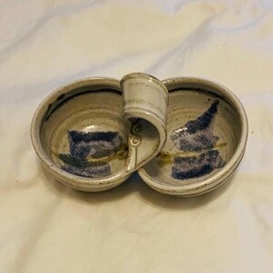 Studio Pottery Divided Condiment Bowl Modern Rustic Boho Cottagecore ...