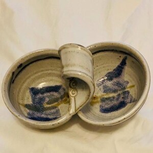 Studio Pottery Divided Condiment Bowl Modern Rustic Boho Cottagecore ...