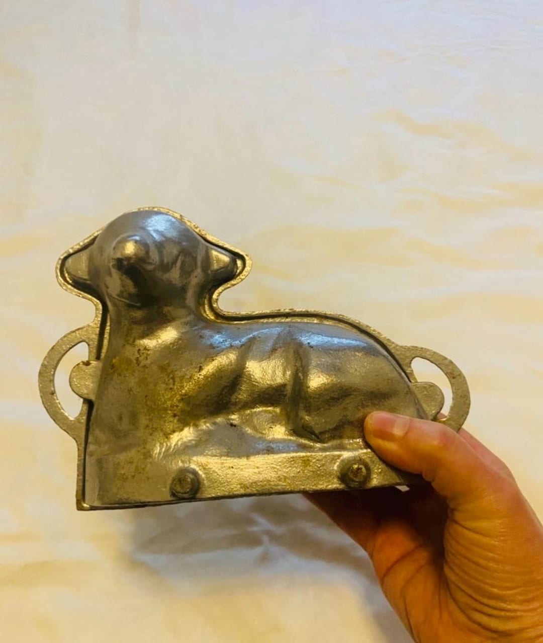 Vintage Cast Aluminum Lamb Cake Mold Cottagecore Farmhouse Shabby Chic ...