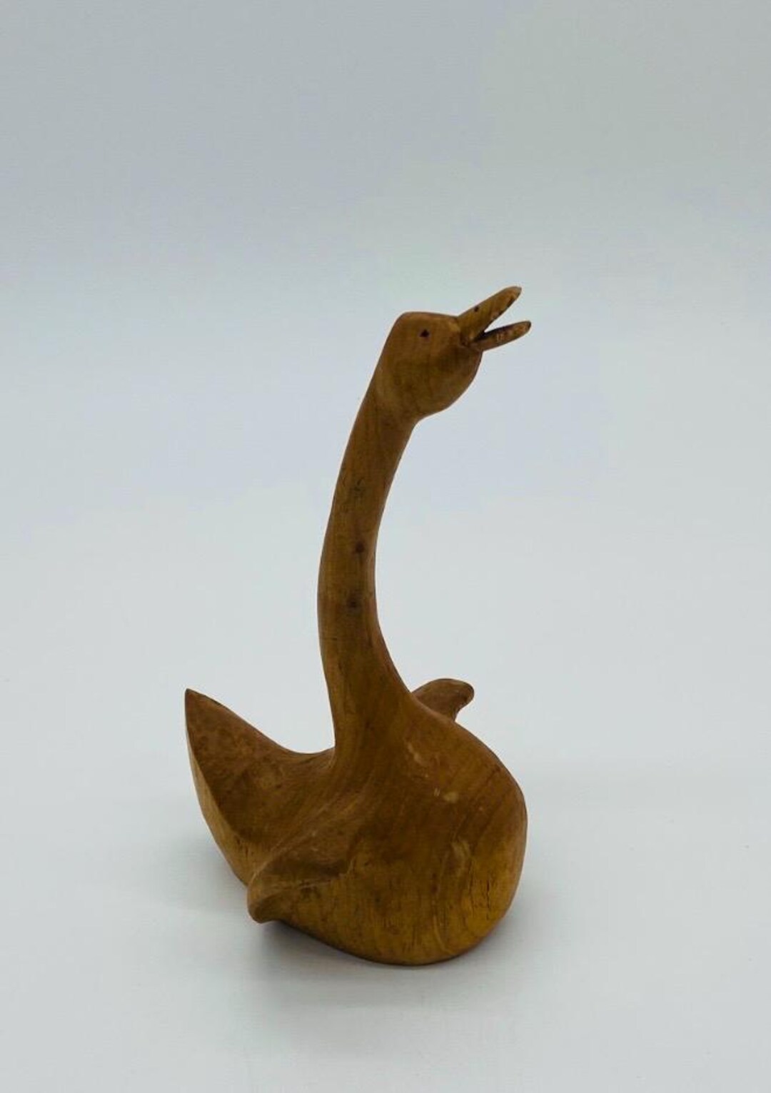 Vintage Hand Carved Mid Century Swan - Etsy
