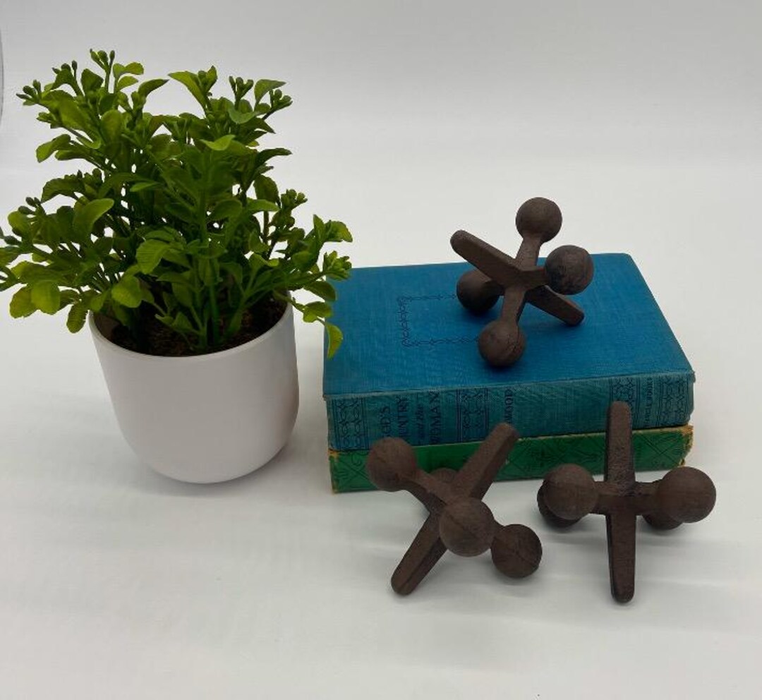 Vintage Cast Iron Jacks Rustic Farmhouse Boho Coastal Retro - Etsy