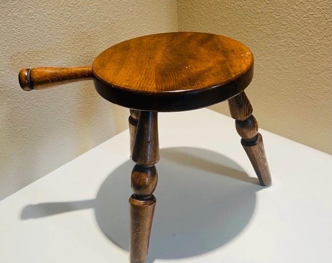 Vintage Milking Stool From Authentic Furniture Products Rustic ...